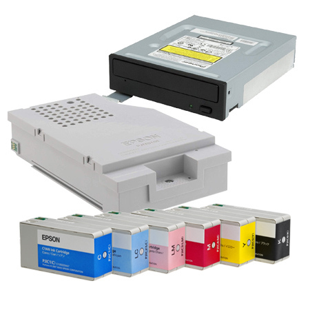 Epson Discproducers, inkt cartridges en inkjet printable CD DVD Blu-Ray